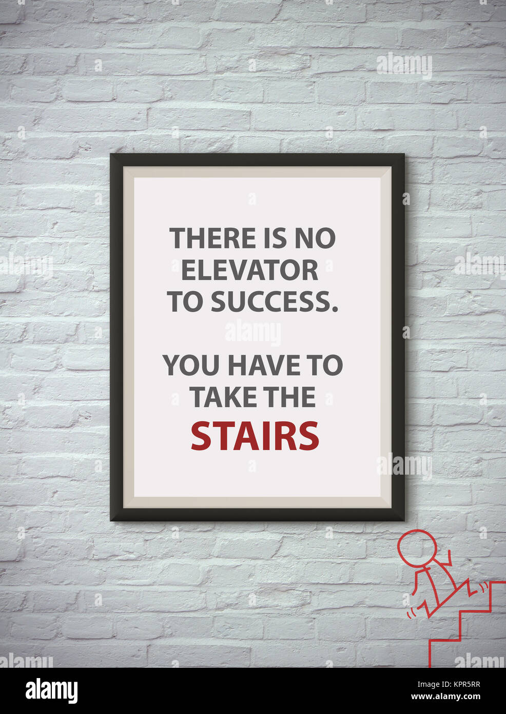 Inspirational motivating quote on picture frame Stock Photo - Alamy