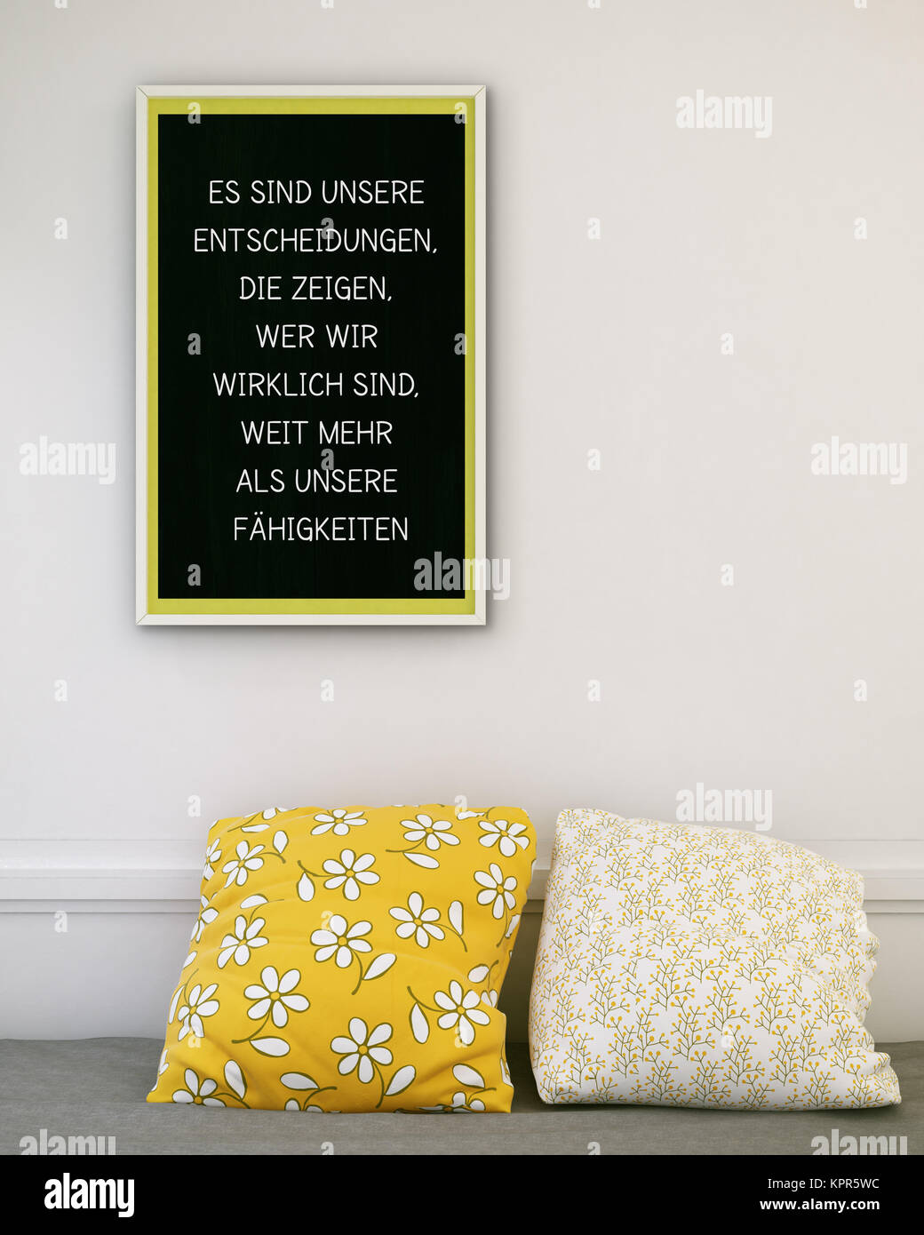 Inspirational Motivating Quote on Picture Frame Stock Photo - Alamy