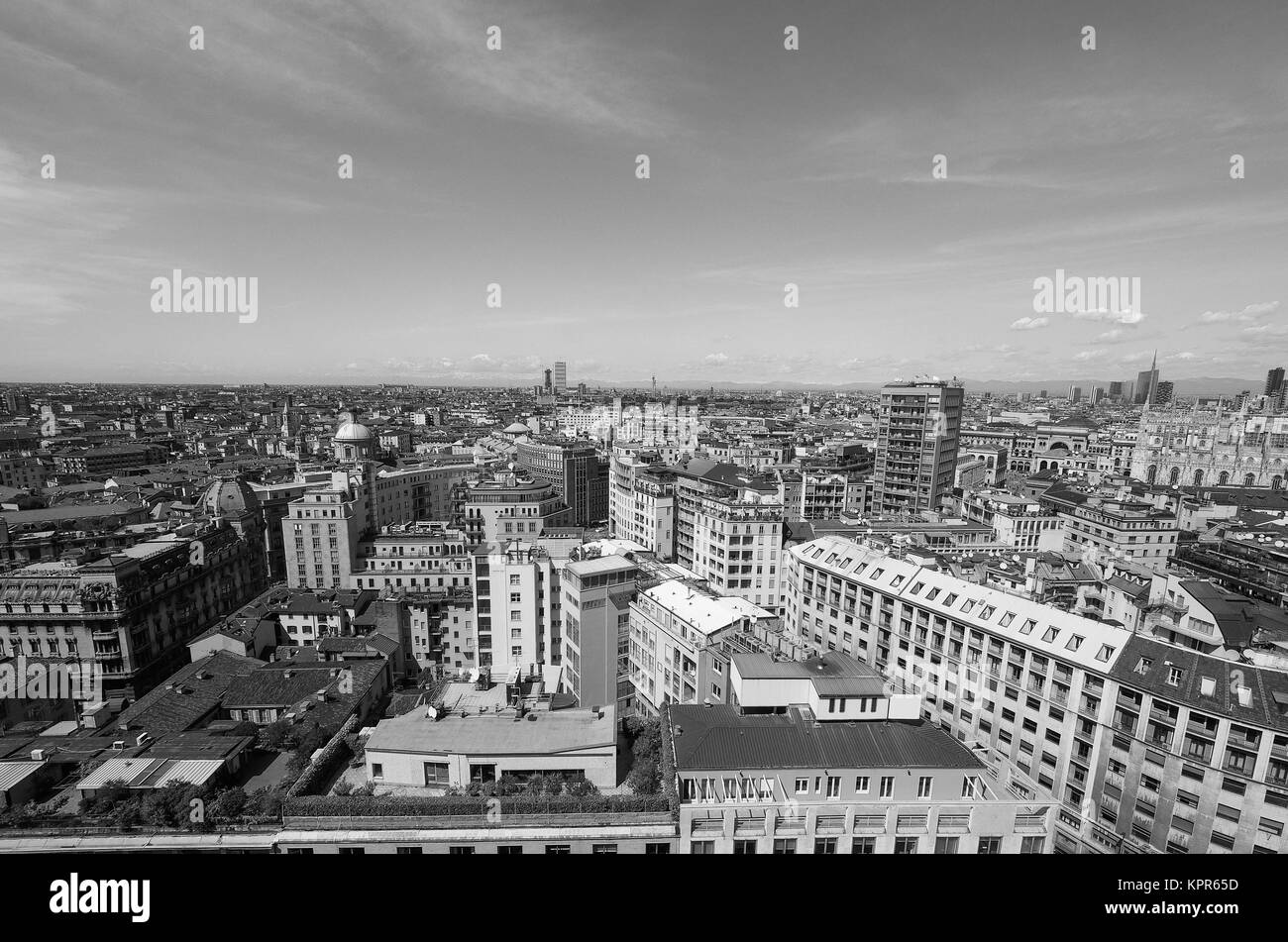 Aerial view of Milan, Italy Stock Photo - Alamy