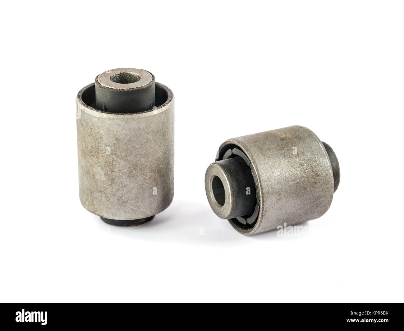 two silentblocks isolated on white Stock Photo - Alamy
