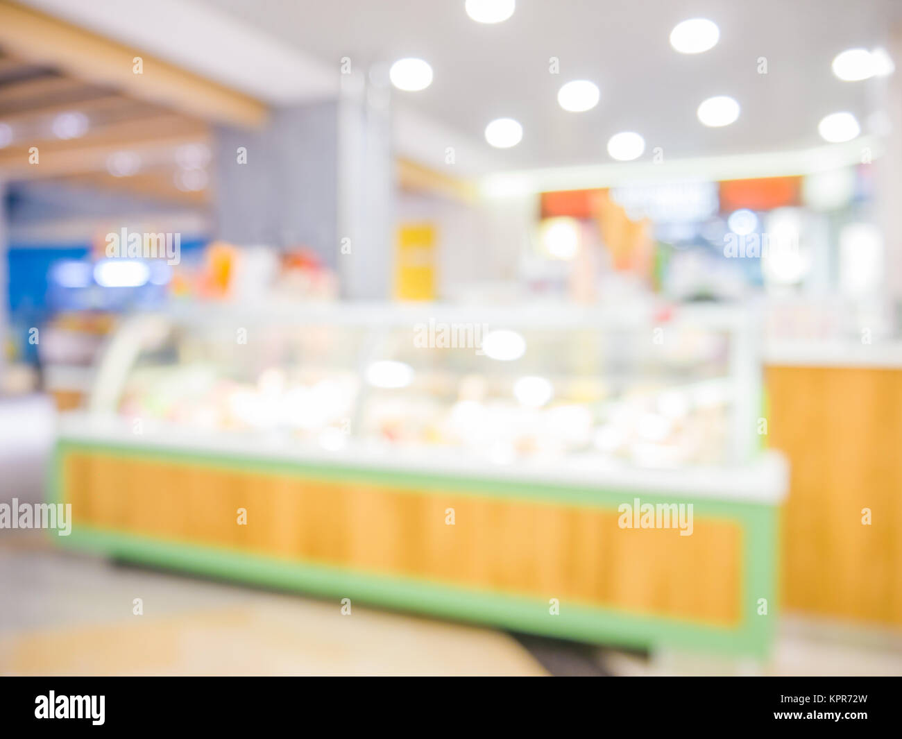 blur bakery shop with bokeh as background Stock Photo - Alamy