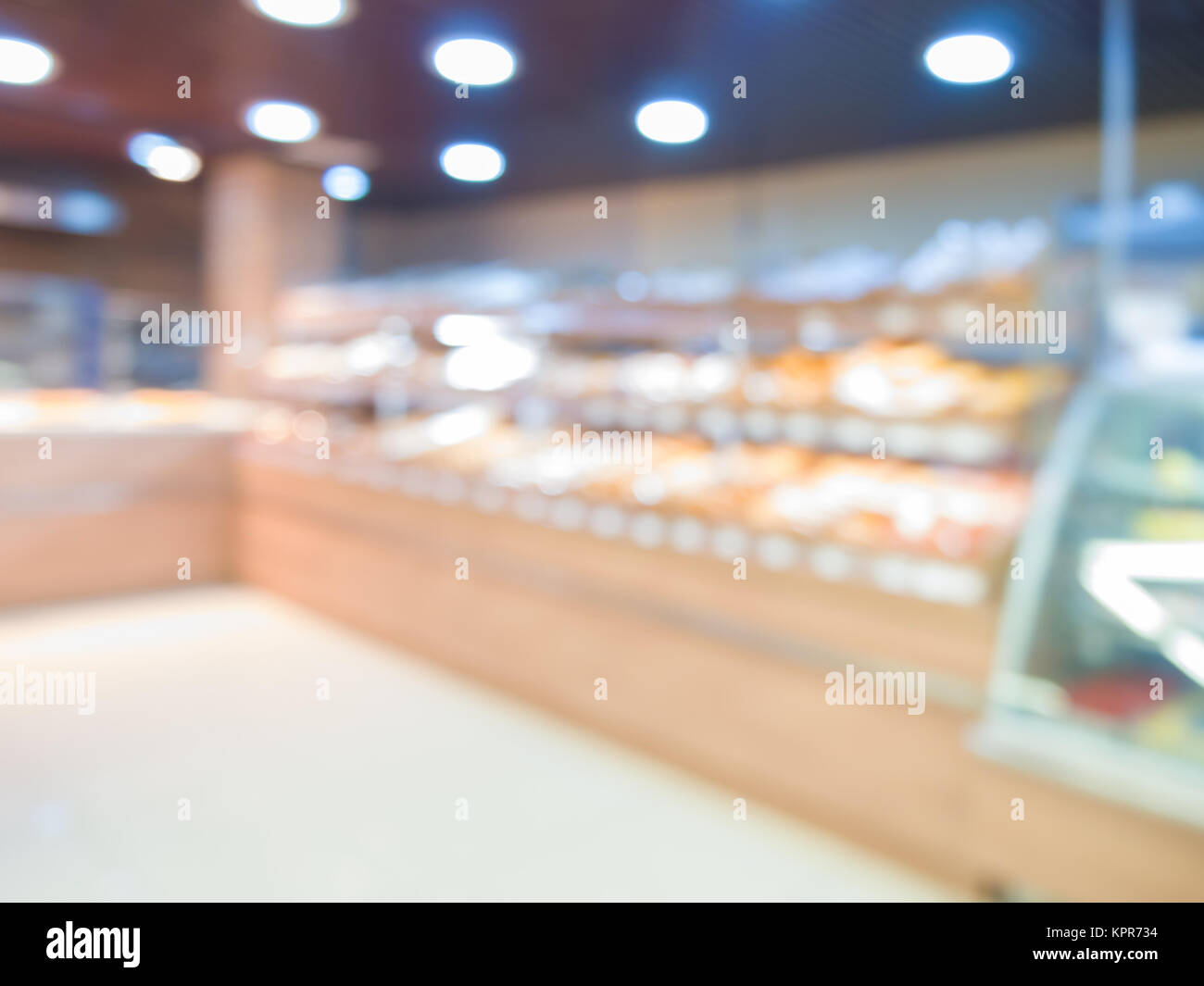 blur bakery shop with bokeh as background Stock Photo - Alamy