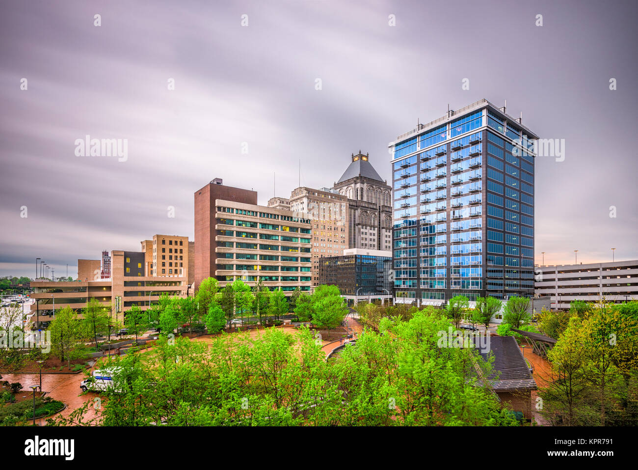 Greensboro, North Carolina, USA downtown skyline Stock Photo - Alamy