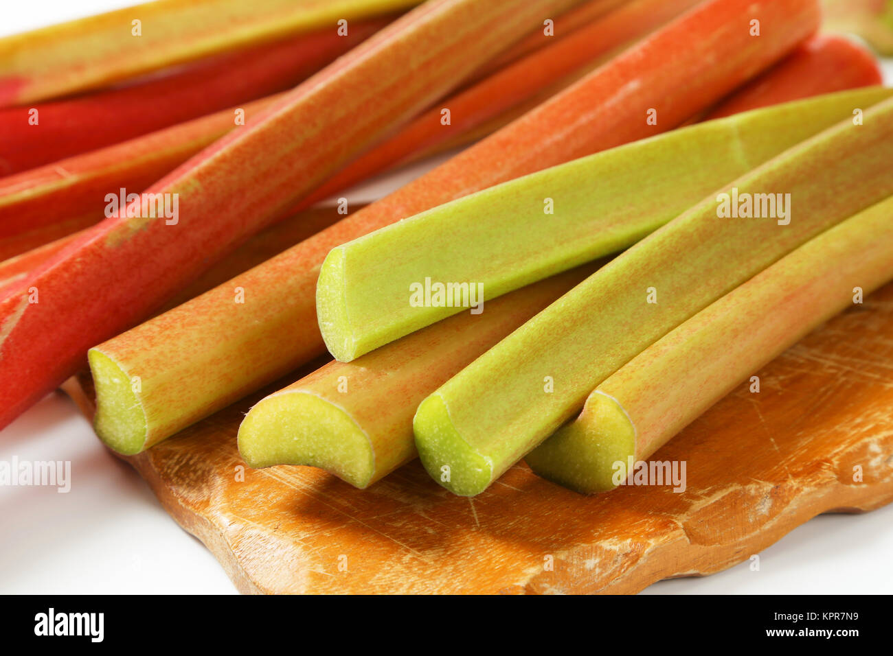 raw rhubarb stalks Stock Photo - Alamy