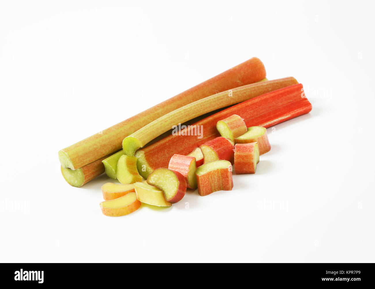 fresh rhubarb stalks Stock Photo - Alamy