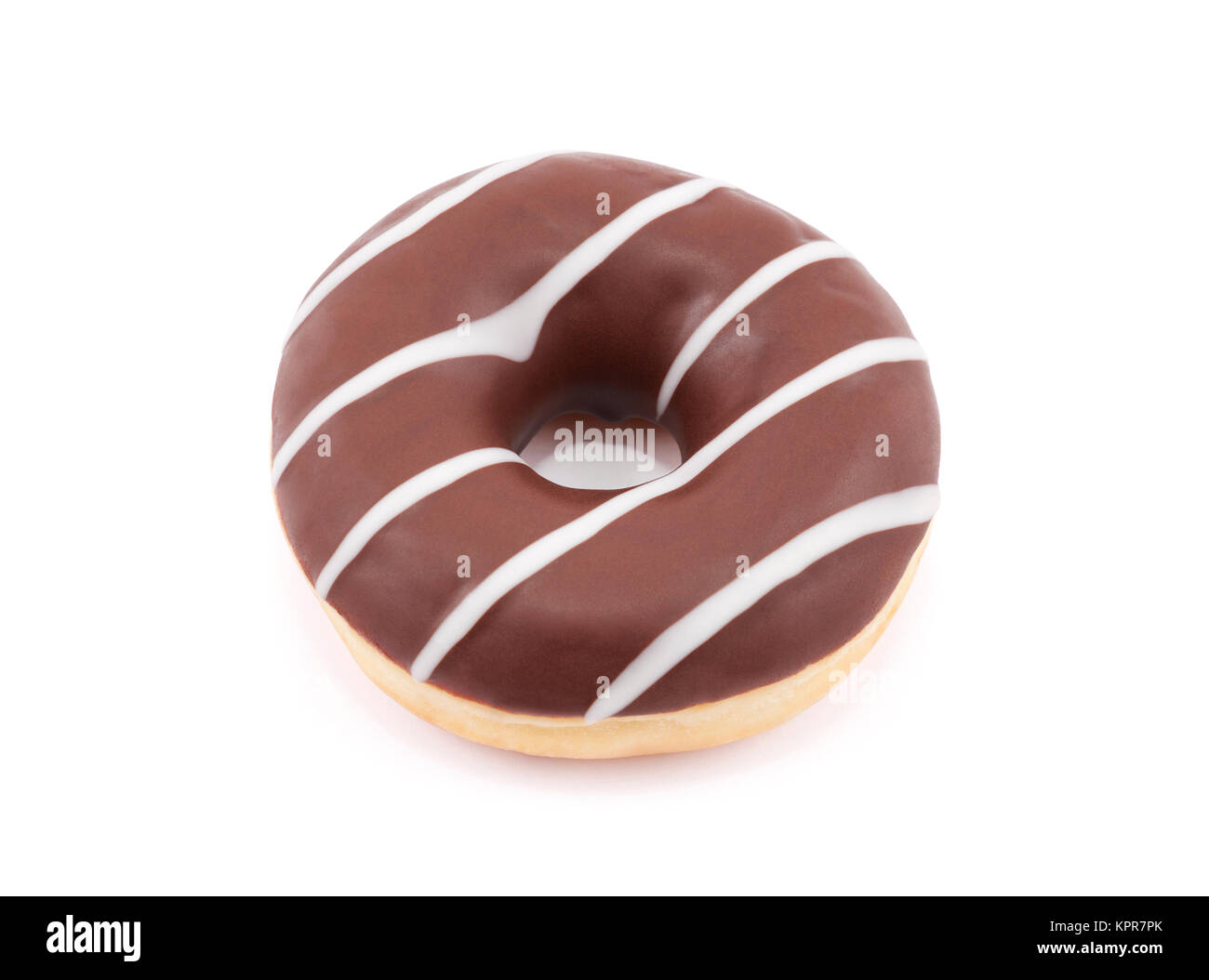 Chocolate donut isolated on white with clipping path Stock Photo - Alamy