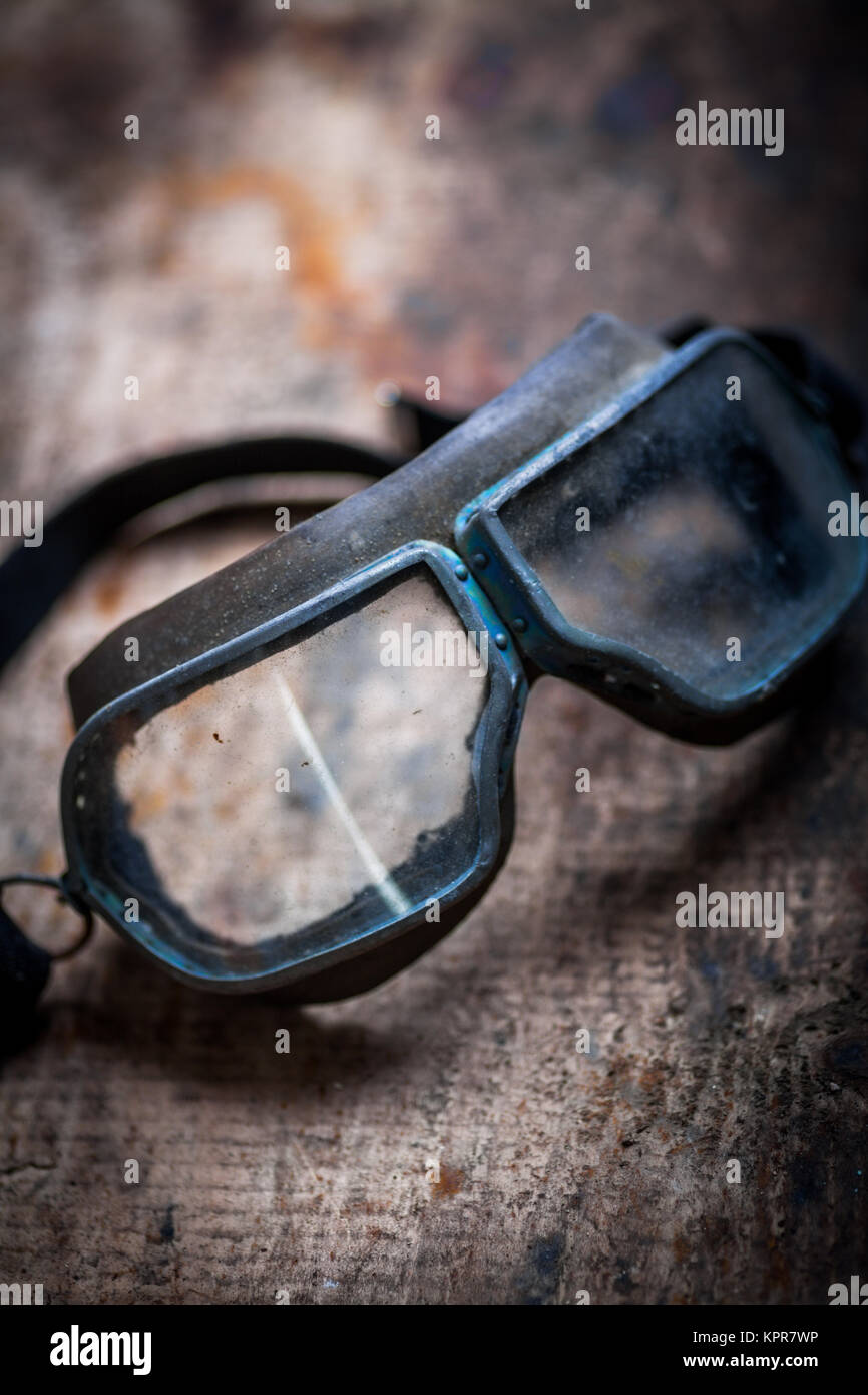 Used old goggles Stock Photo - Alamy
