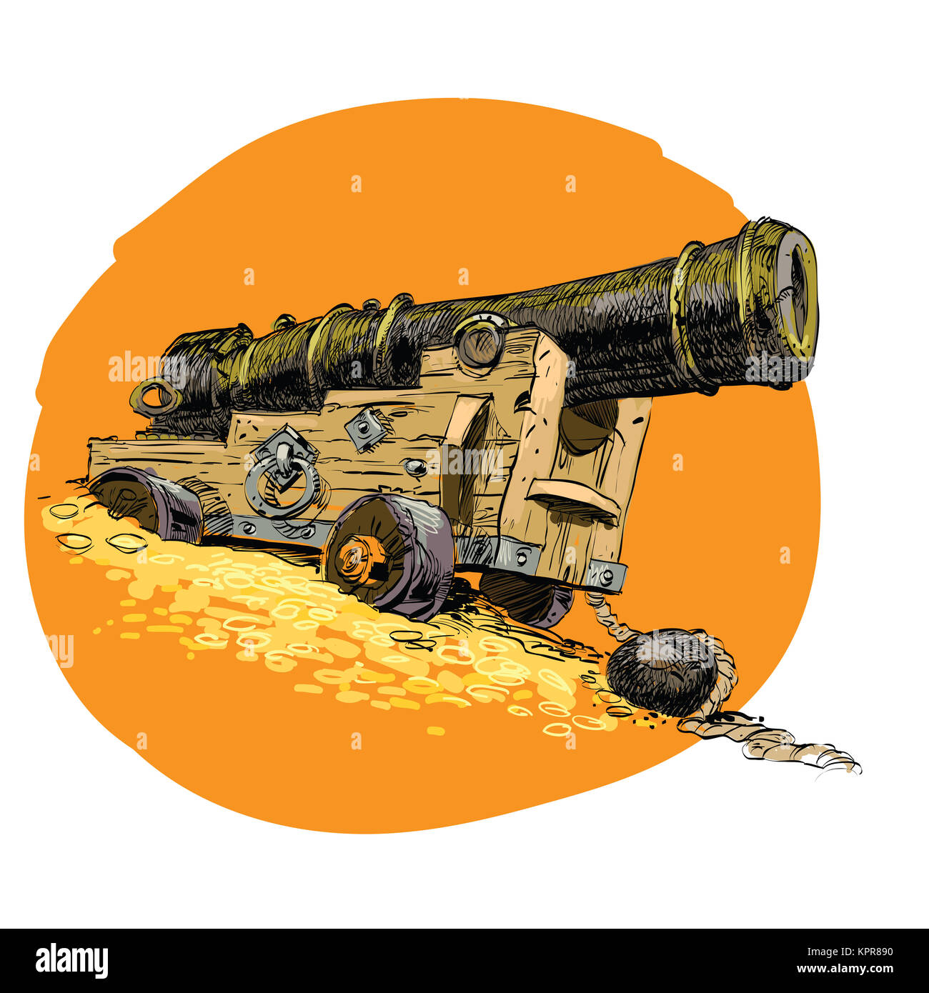 Ship pirate fire Cut Out Stock Images & Pictures - Alamy