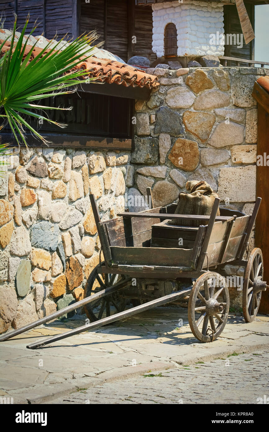 Cart with a Sack Stock Photo - Alamy