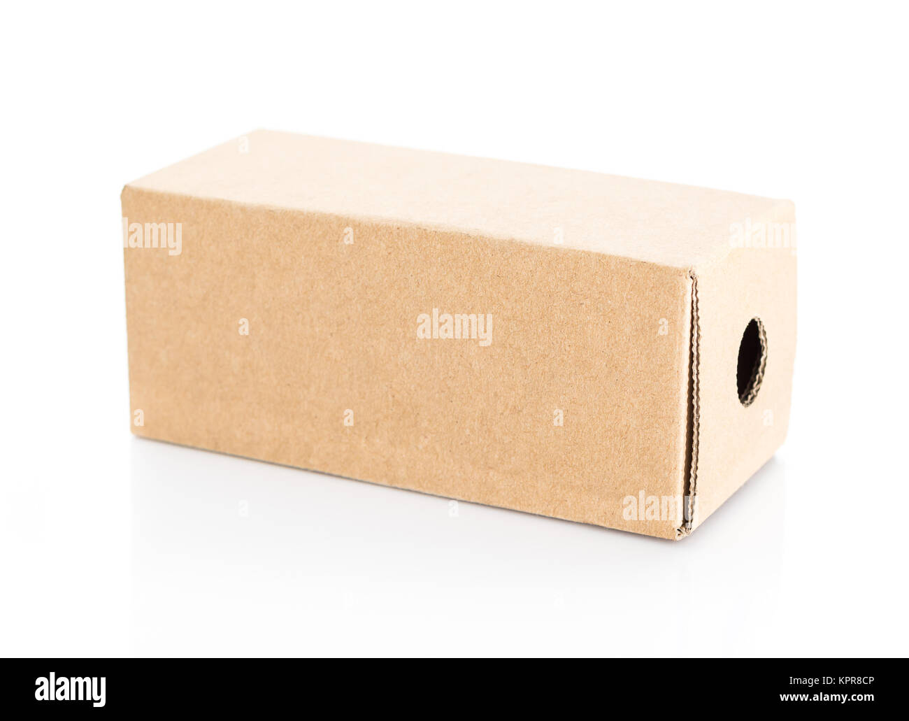 Brown box closed on white background Stock Photo - Alamy
