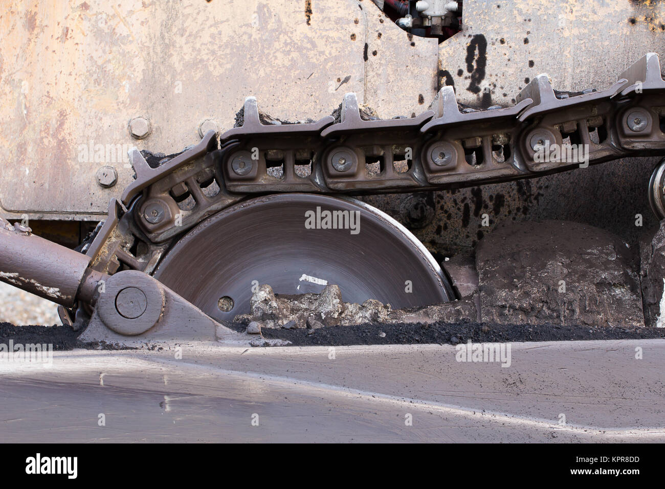 Close up bulldozer in construction site Stock Photo - Alamy