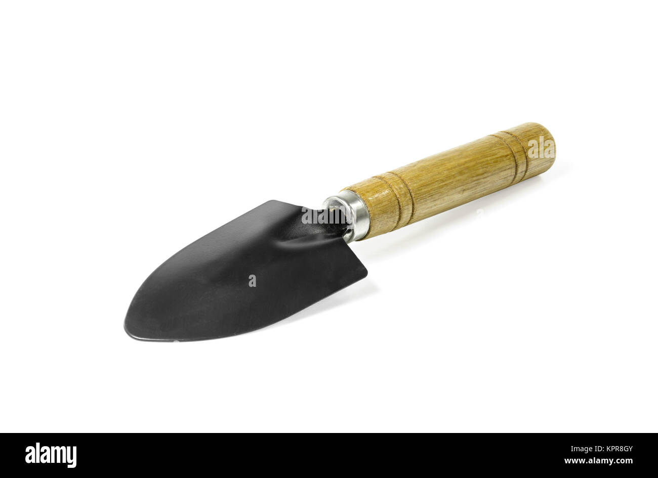 Steel shovel with a wooden handle Stock Photo - Alamy