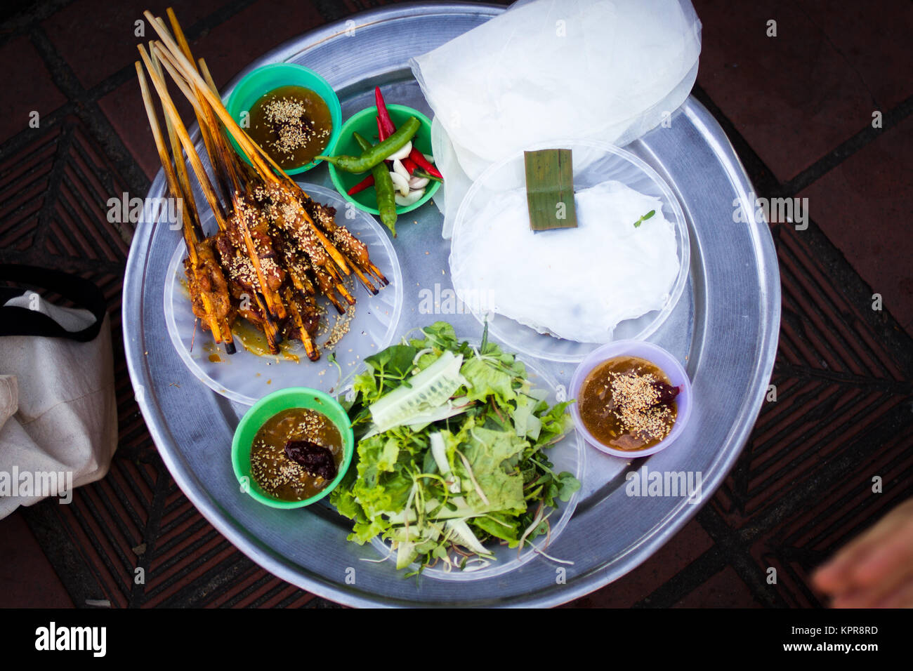 Freshly made street food delicious local spring rolls in Hoi An ...