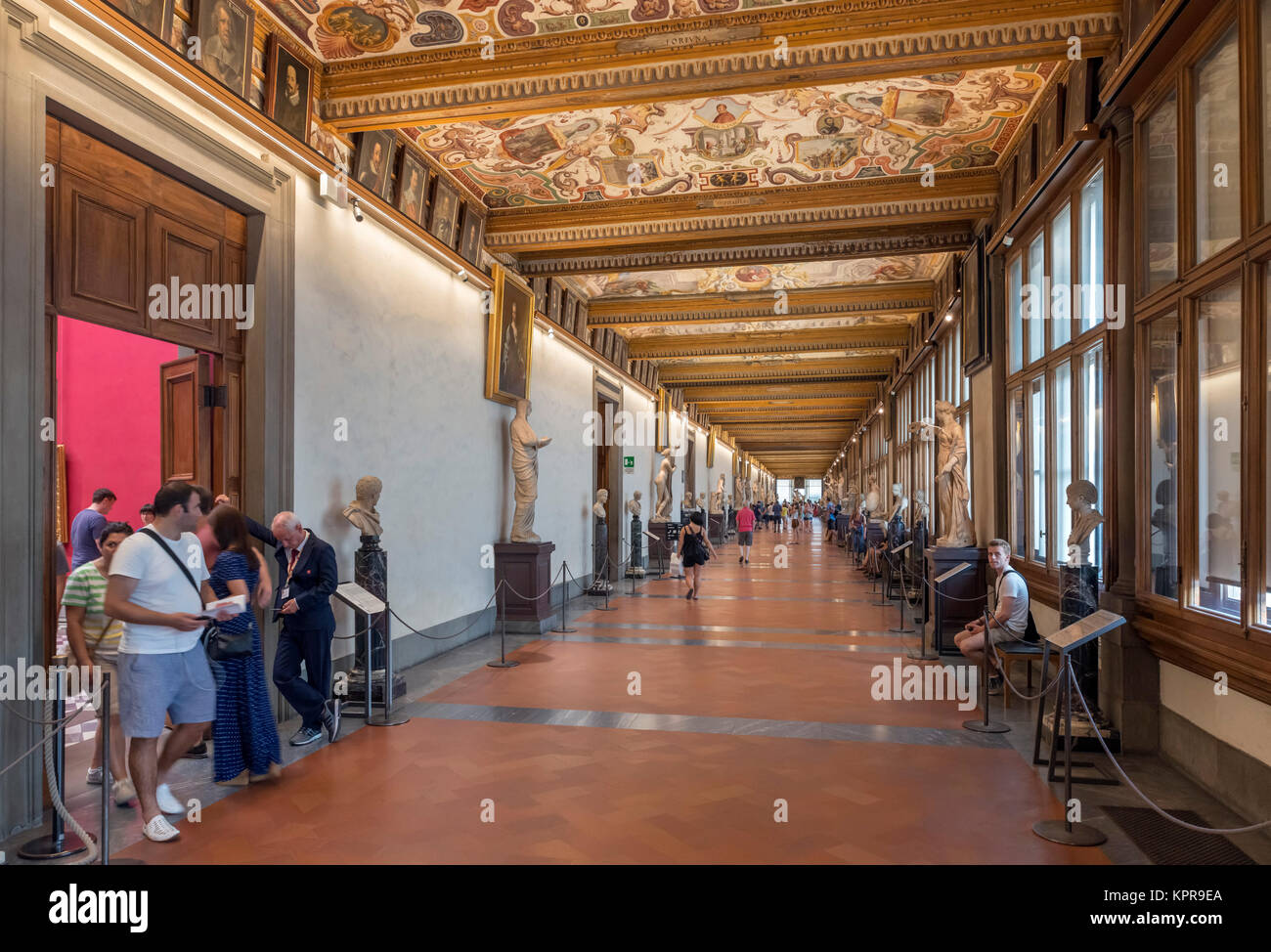 Interior of the Uffizi Gallery, Florence, Italy Stock Photo - Alamy