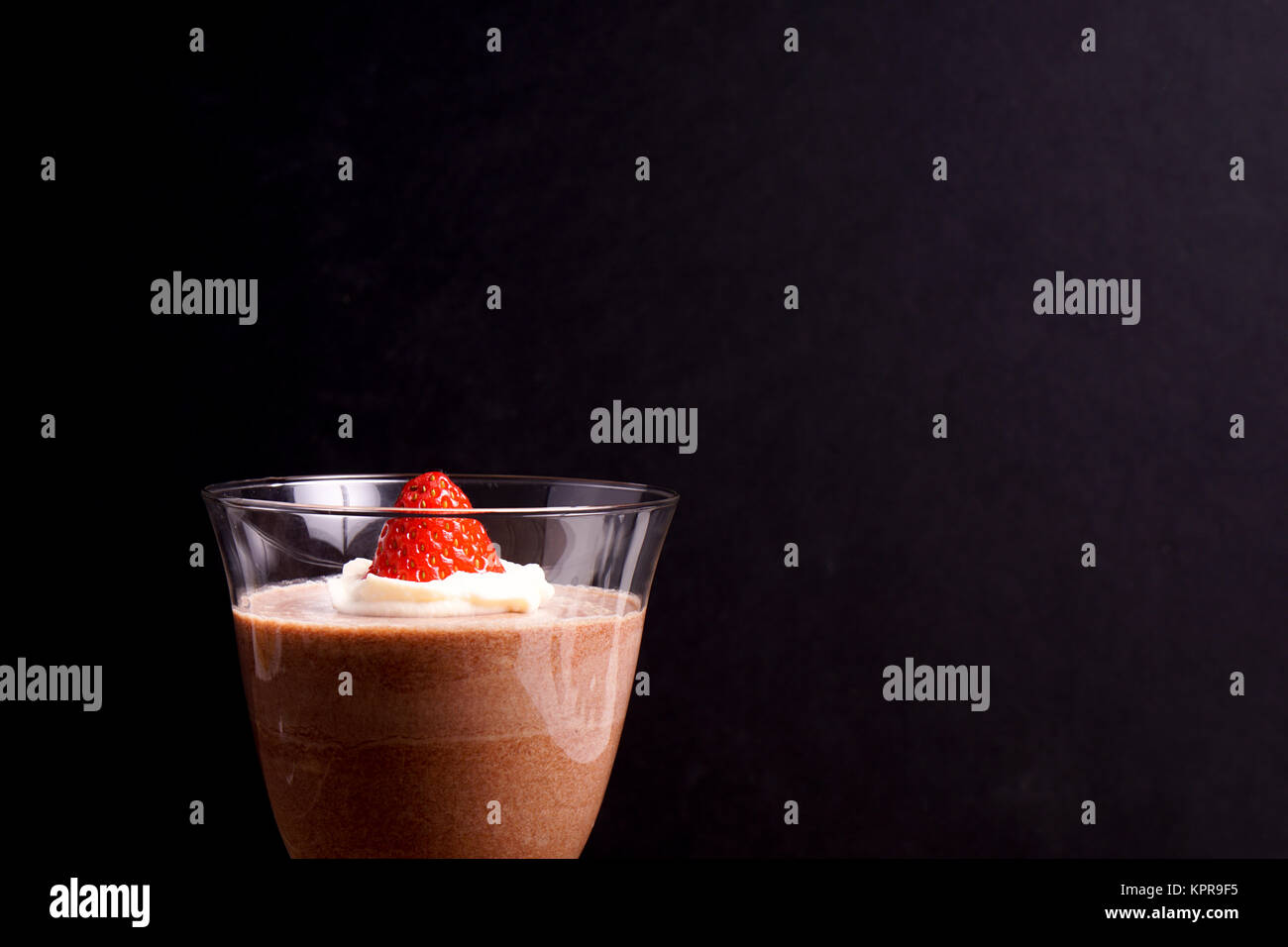 Chocolate mousse served in a glass Stock Photo - Alamy