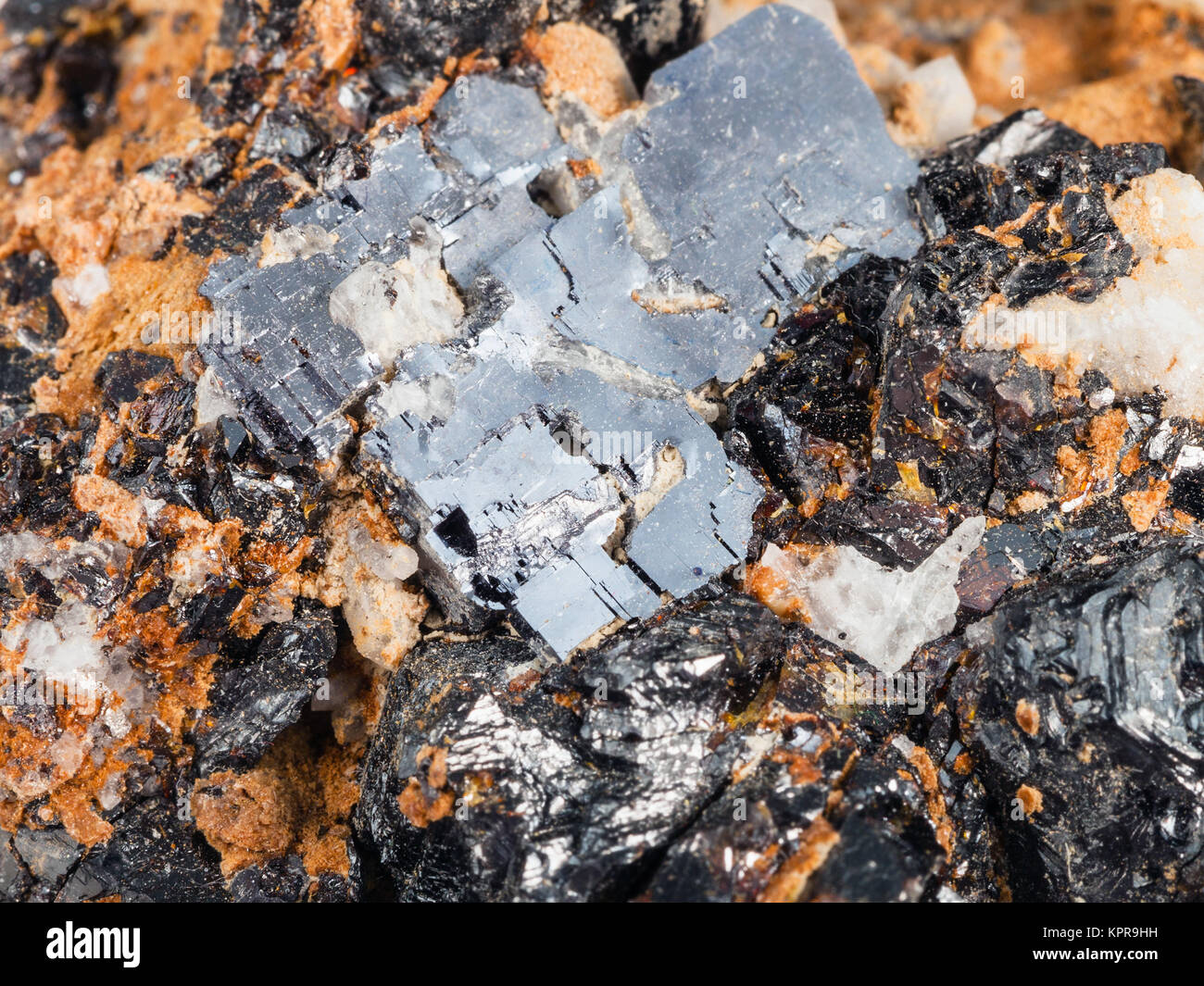 crystals of Galena and Sphalerite on dolomite rock Stock Photo - Alamy