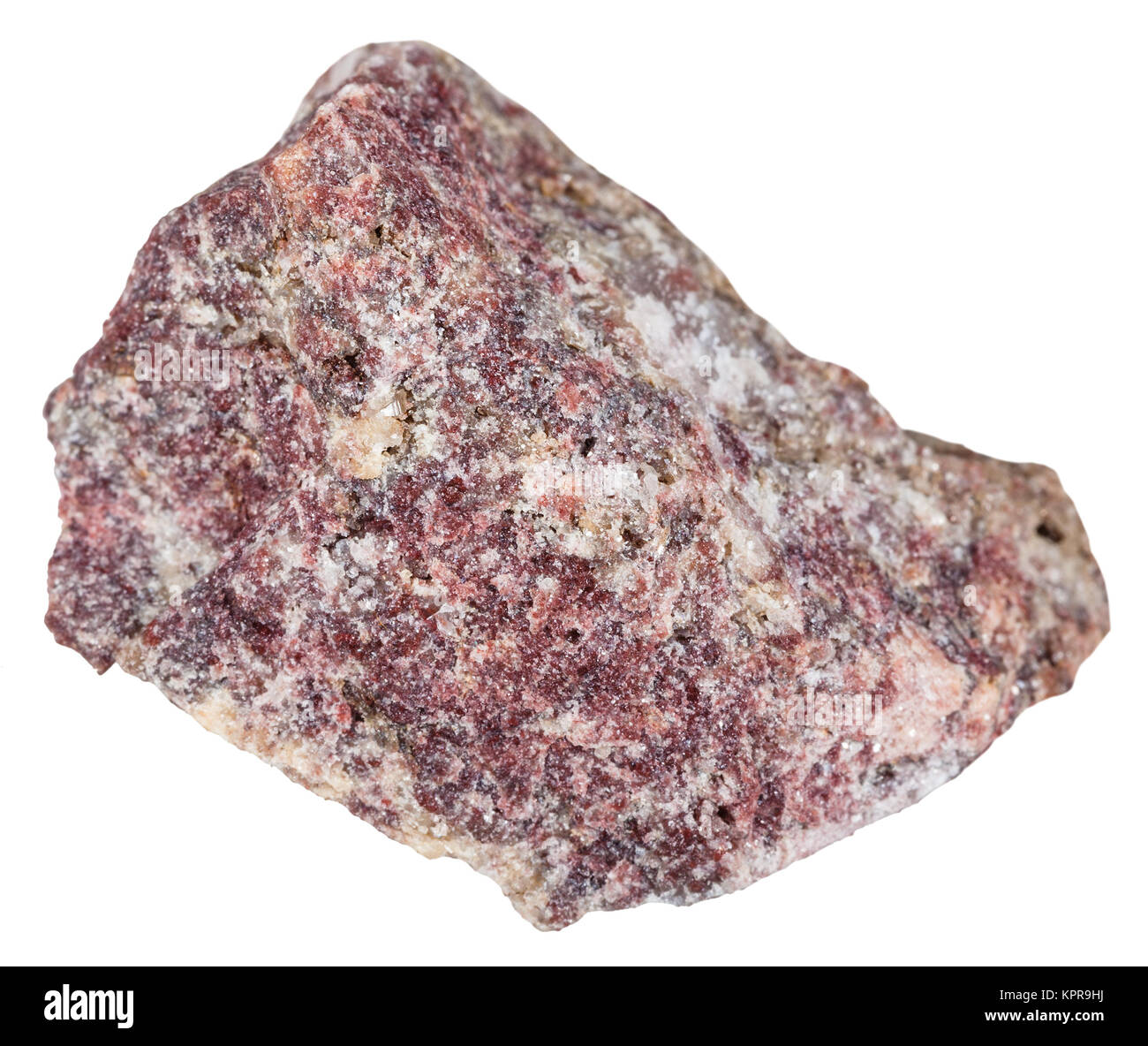 pink Dolomite stone isolated on white Stock Photo - Alamy