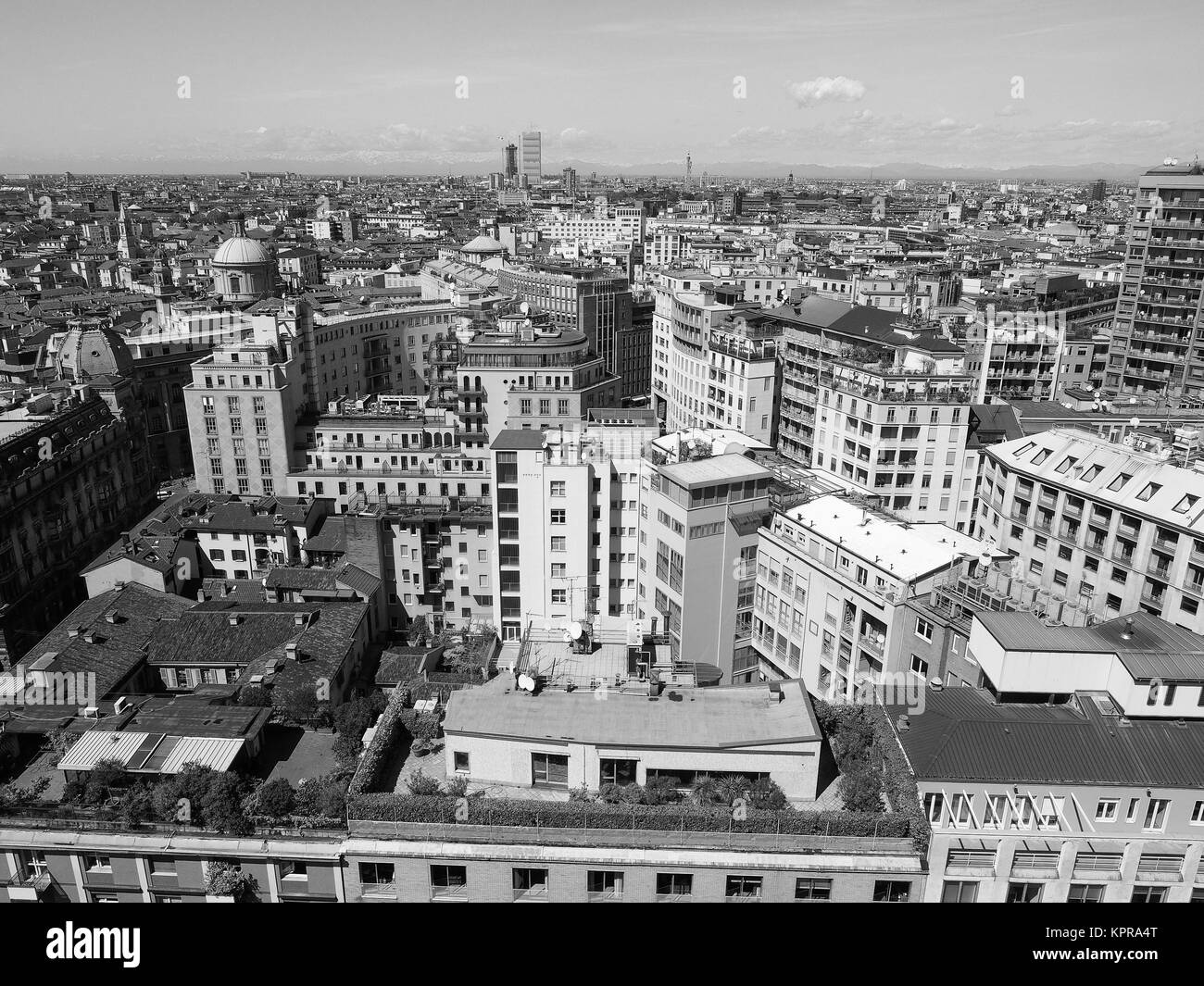 Aerial view of Milan, Italy Stock Photo - Alamy