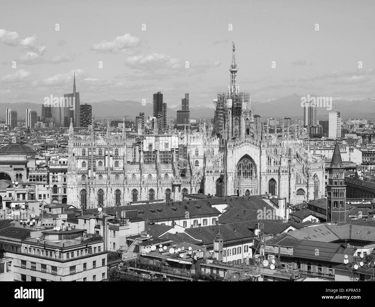 Milano panorama Black and White Stock Photos & Images - Alamy