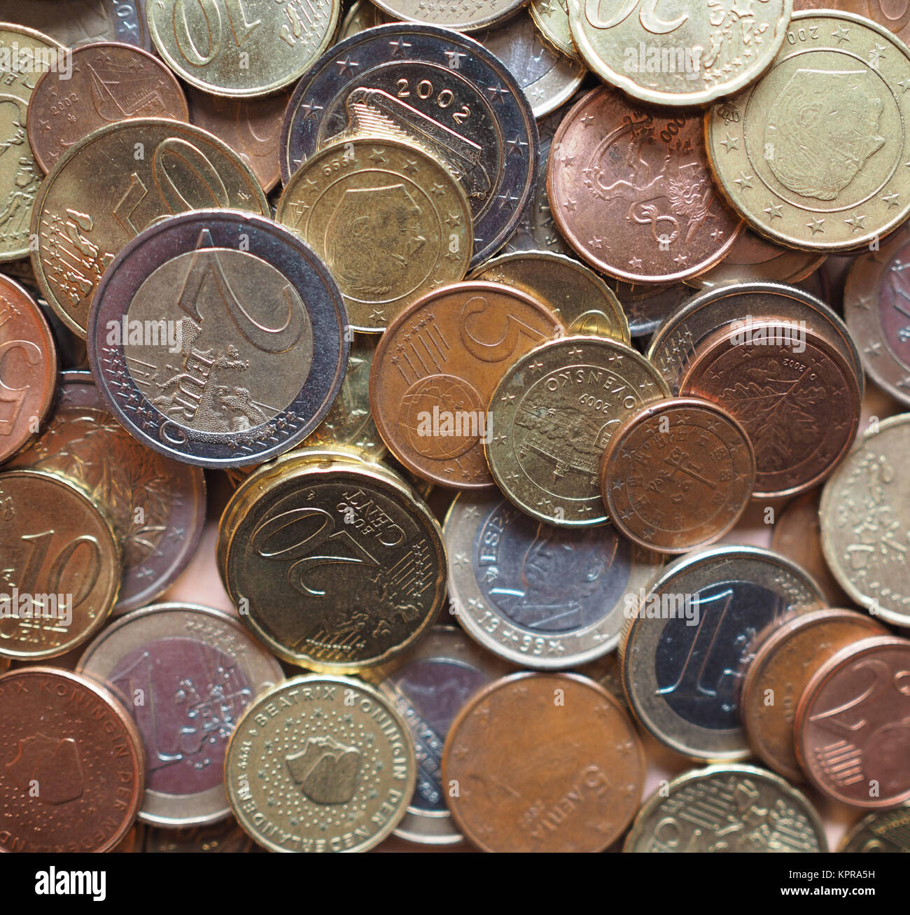 Euro coins background Stock Photo - Alamy