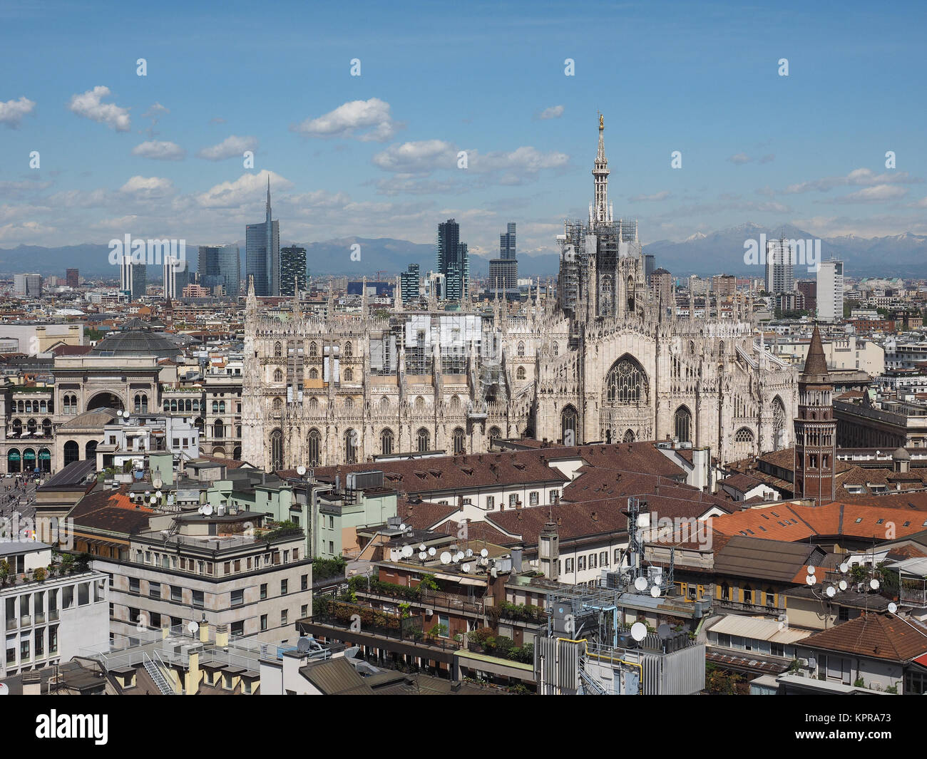 Aerial view of Milan, Italy Stock Photo - Alamy