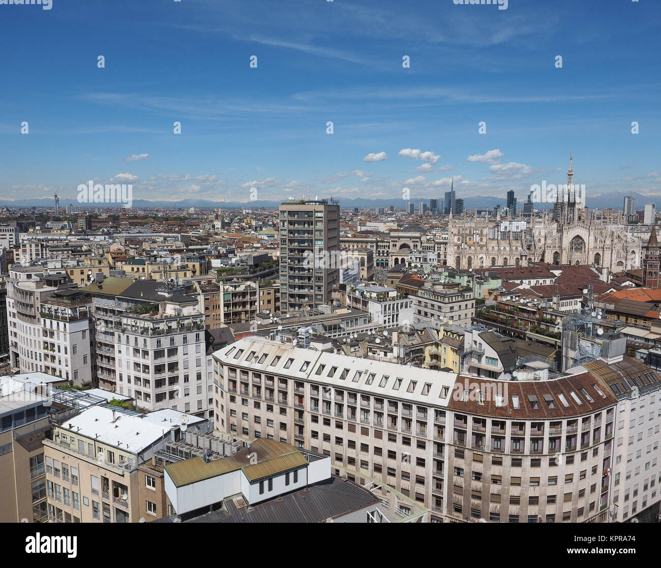 Aerial view of Milan, Italy Stock Photo - Alamy