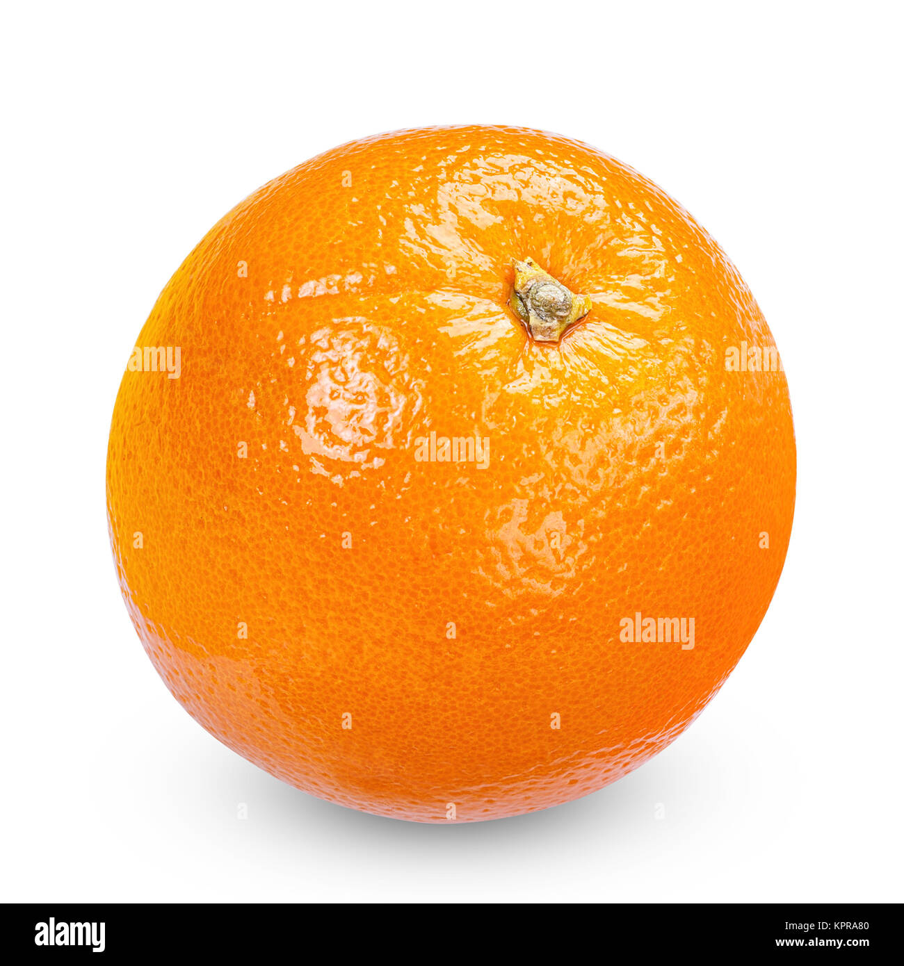 Ripe orange isolated on white background Stock Photo - Alamy