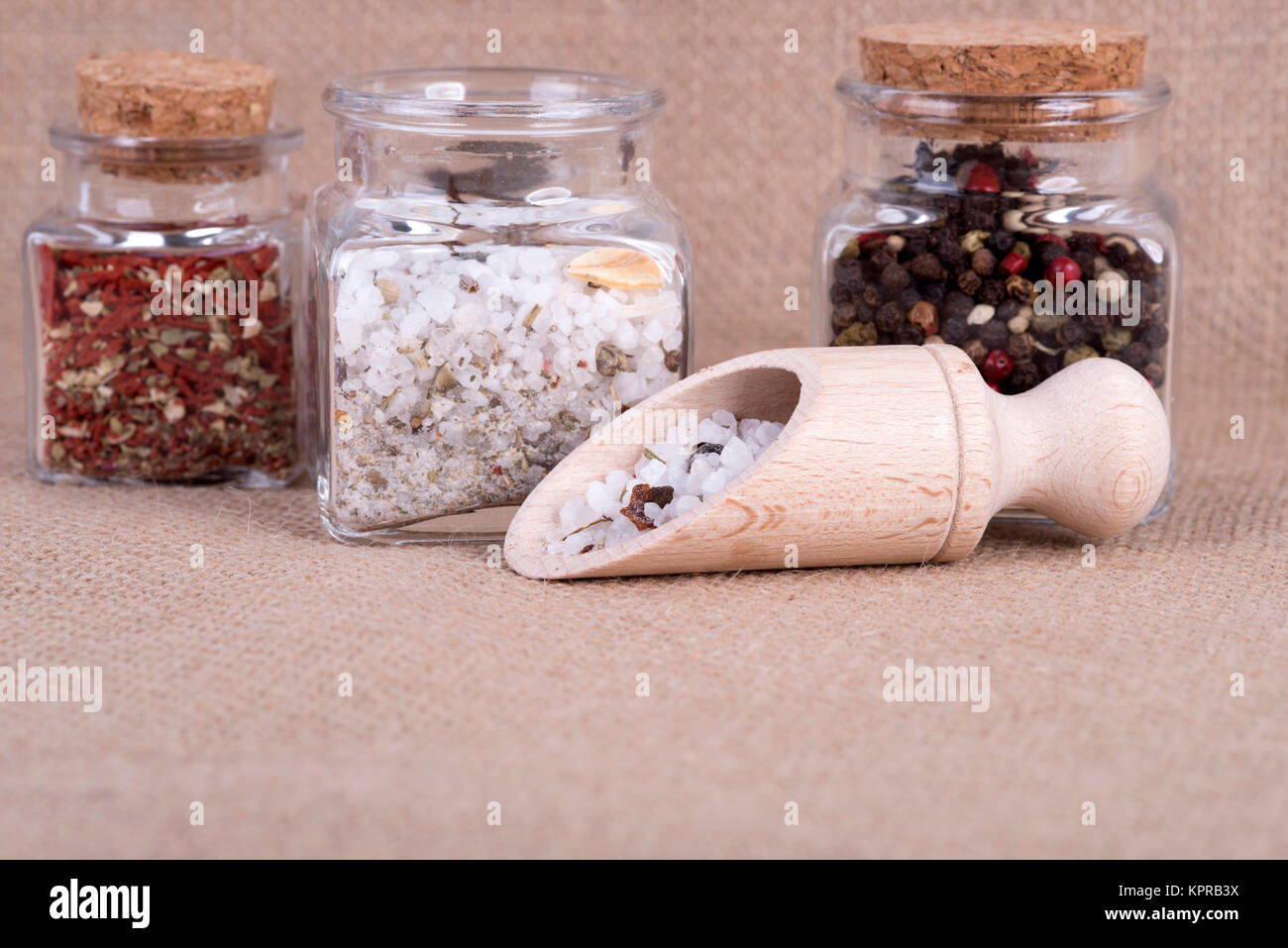 measuring herbal salt Stock Photo - Alamy