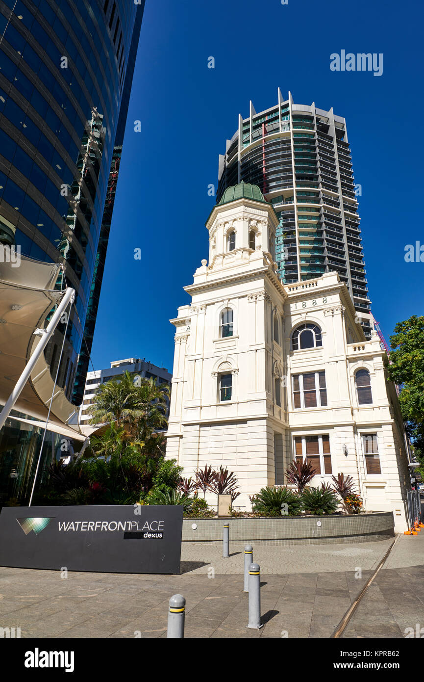 Residential buildings at riverfront in Brisbane, Queensland, Australia ...