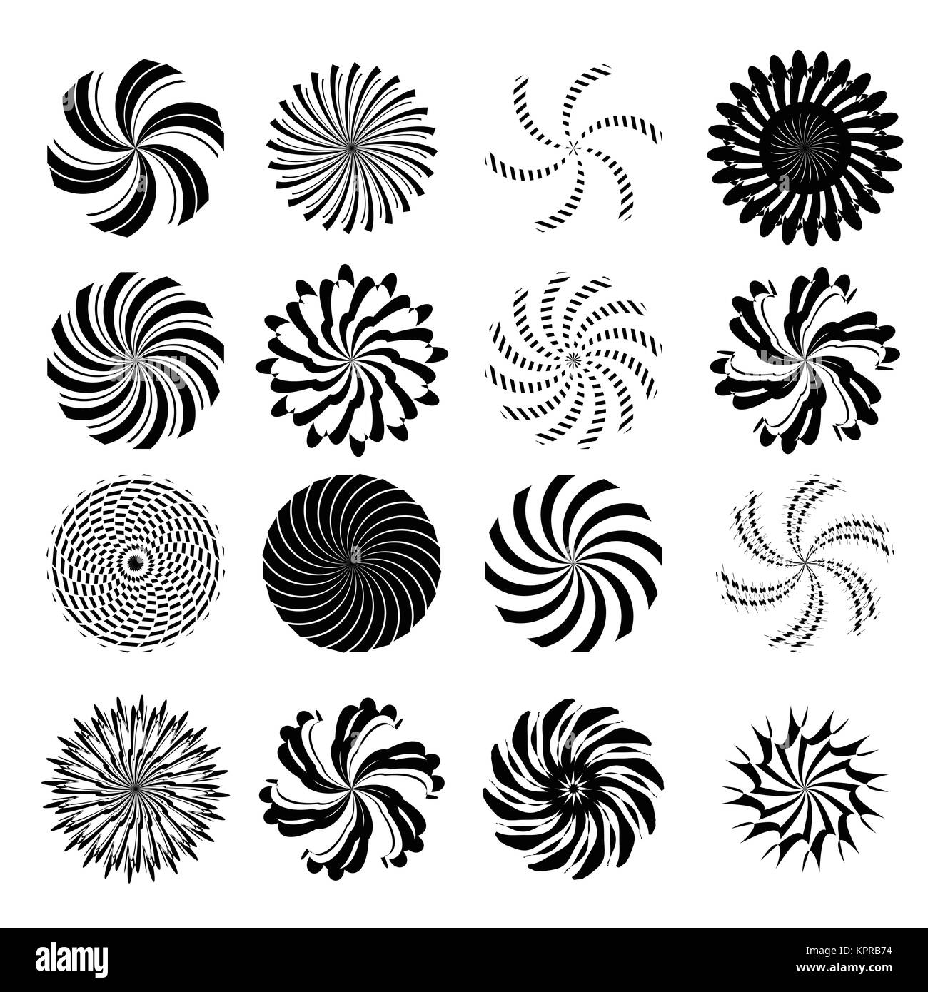 Set radial lines background Black and White Stock Photos & Images - Alamy