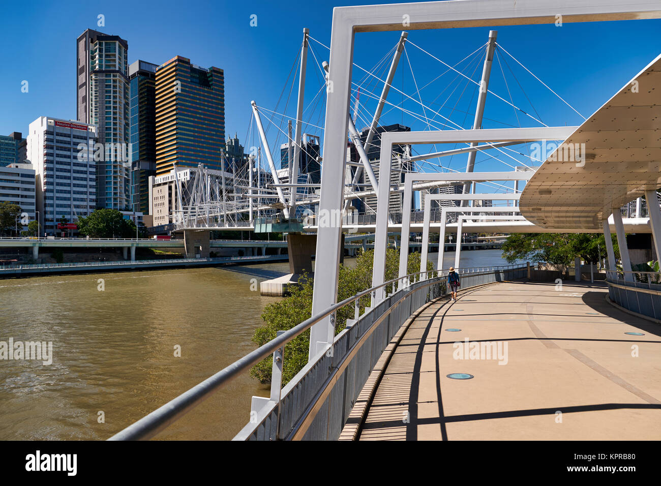 Residential buildings at riverfront in Brisbane, Queensland, Australia ...