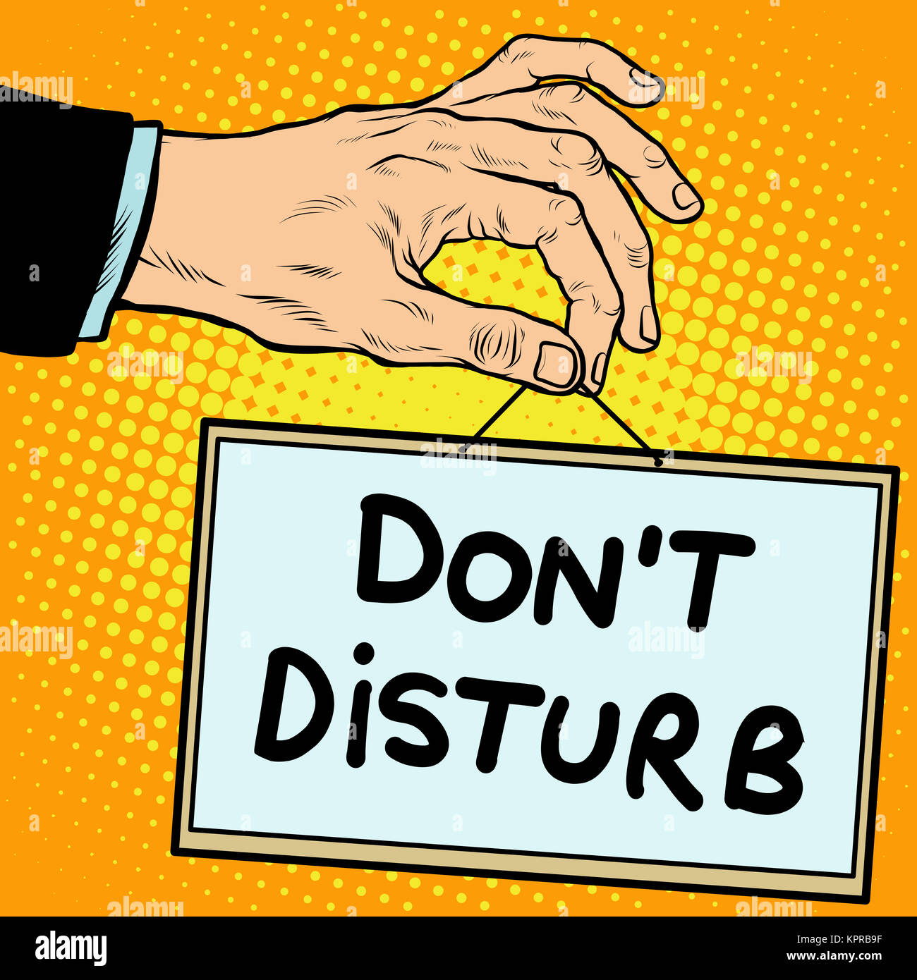 Hand sign do not disturb Stock Photo - Alamy