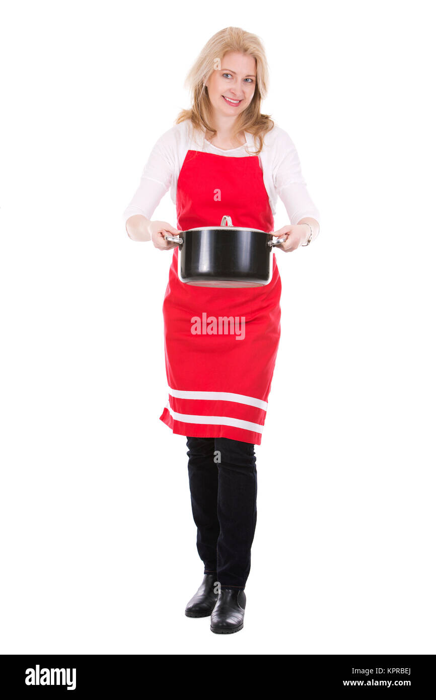 female cook in apron Stock Photo - Alamy