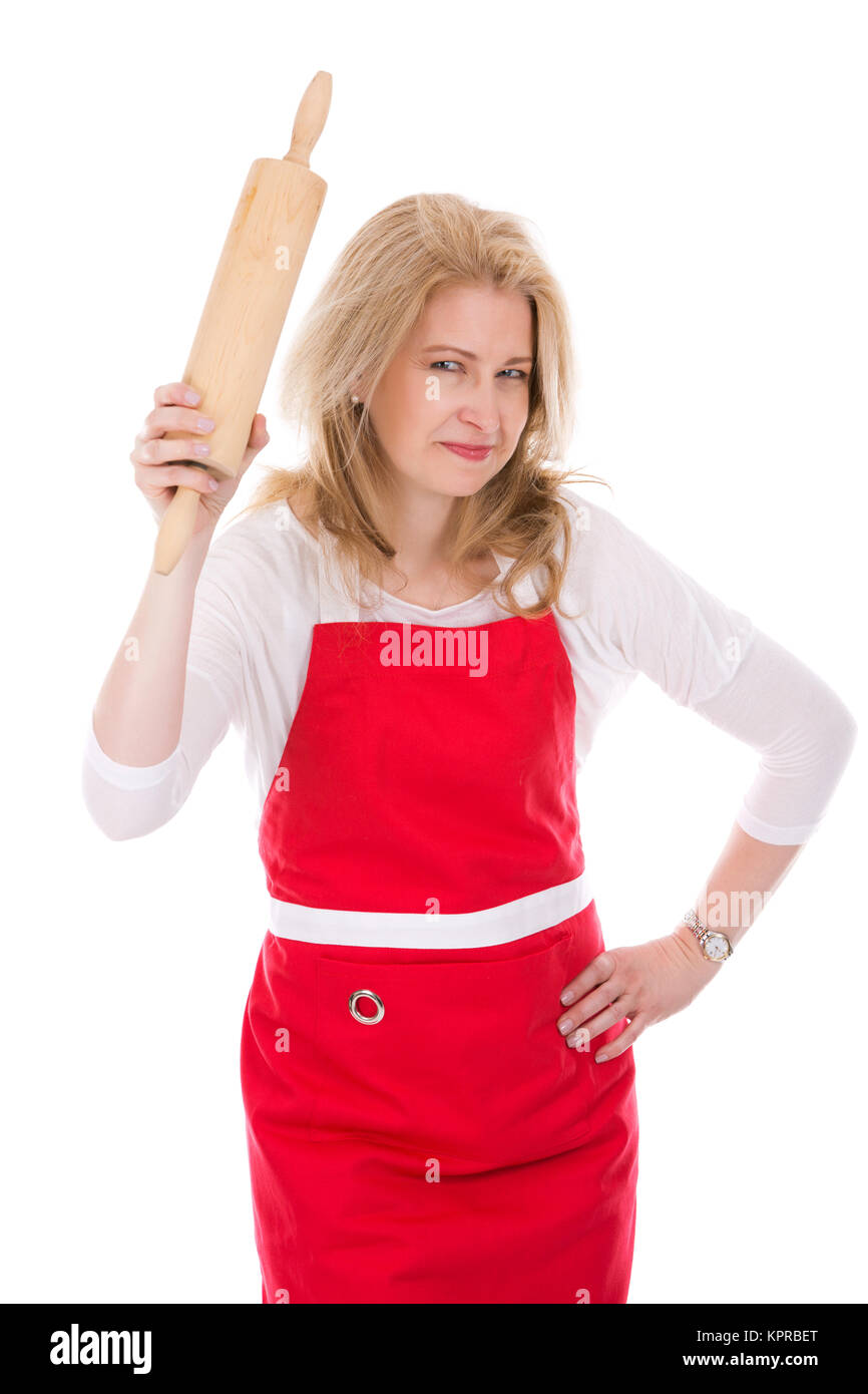 female cook in apron Stock Photo - Alamy