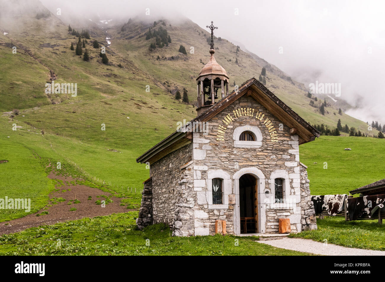 Church in the Alps Stock Photo - Alamy