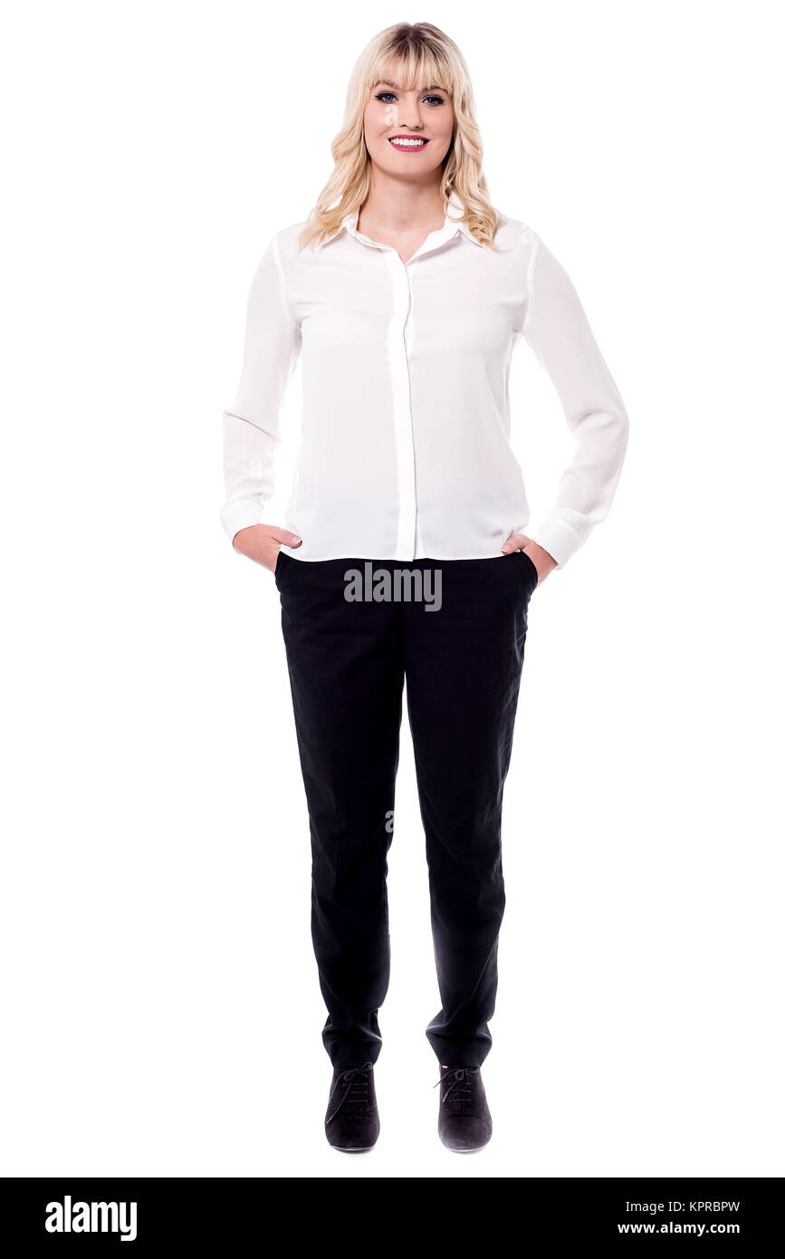 Full length portrait of business professional Stock Photo - Alamy