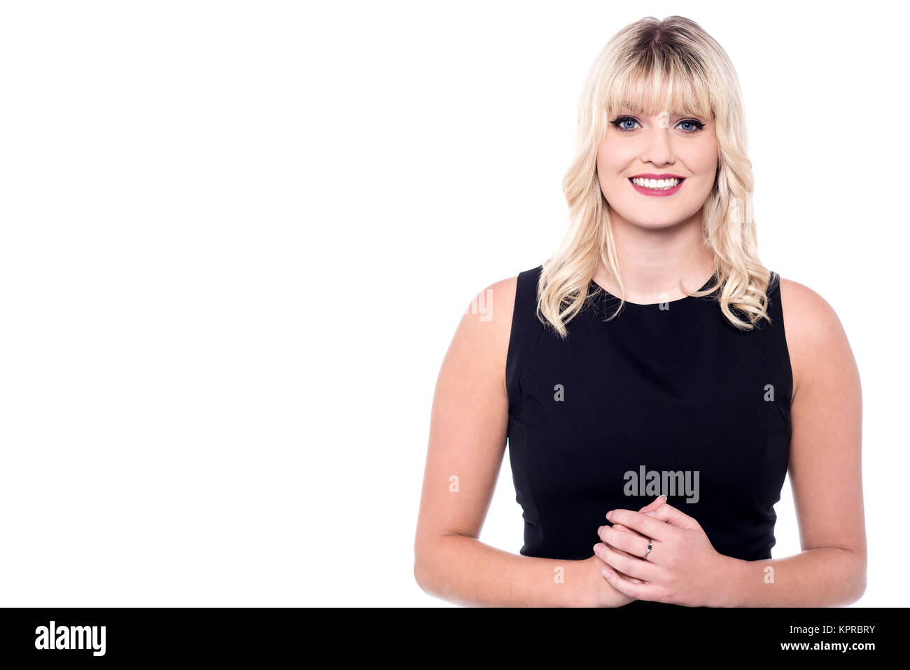 Pretty lady with a pleasant smile Stock Photo - Alamy