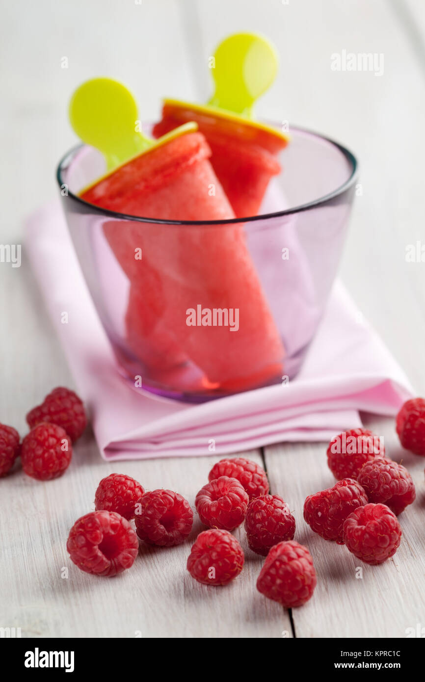Ice pops in a glass Stock Photo - Alamy