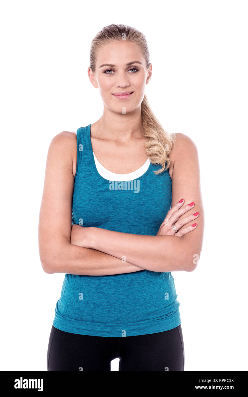 Woman self confident yoga cool hi-res stock photography and images - Alamy