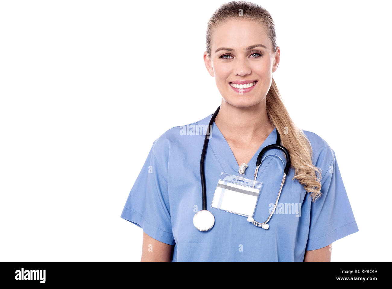 Young smiling medical worker Stock Photo - Alamy