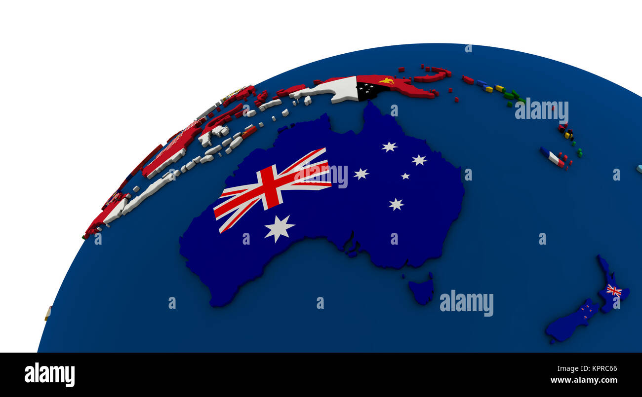 Political Australia map Stock Photo - Alamy