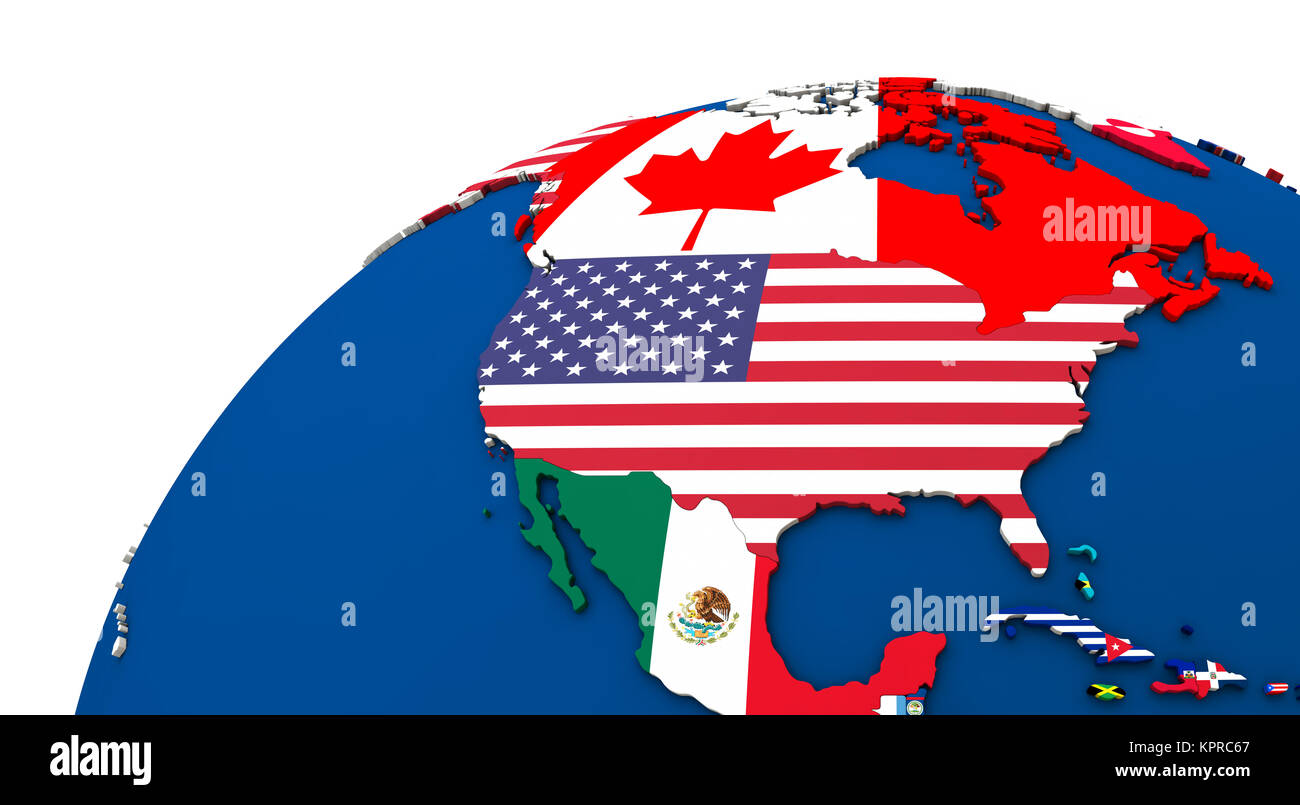 Political north america map hi-res stock photography and images - Alamy