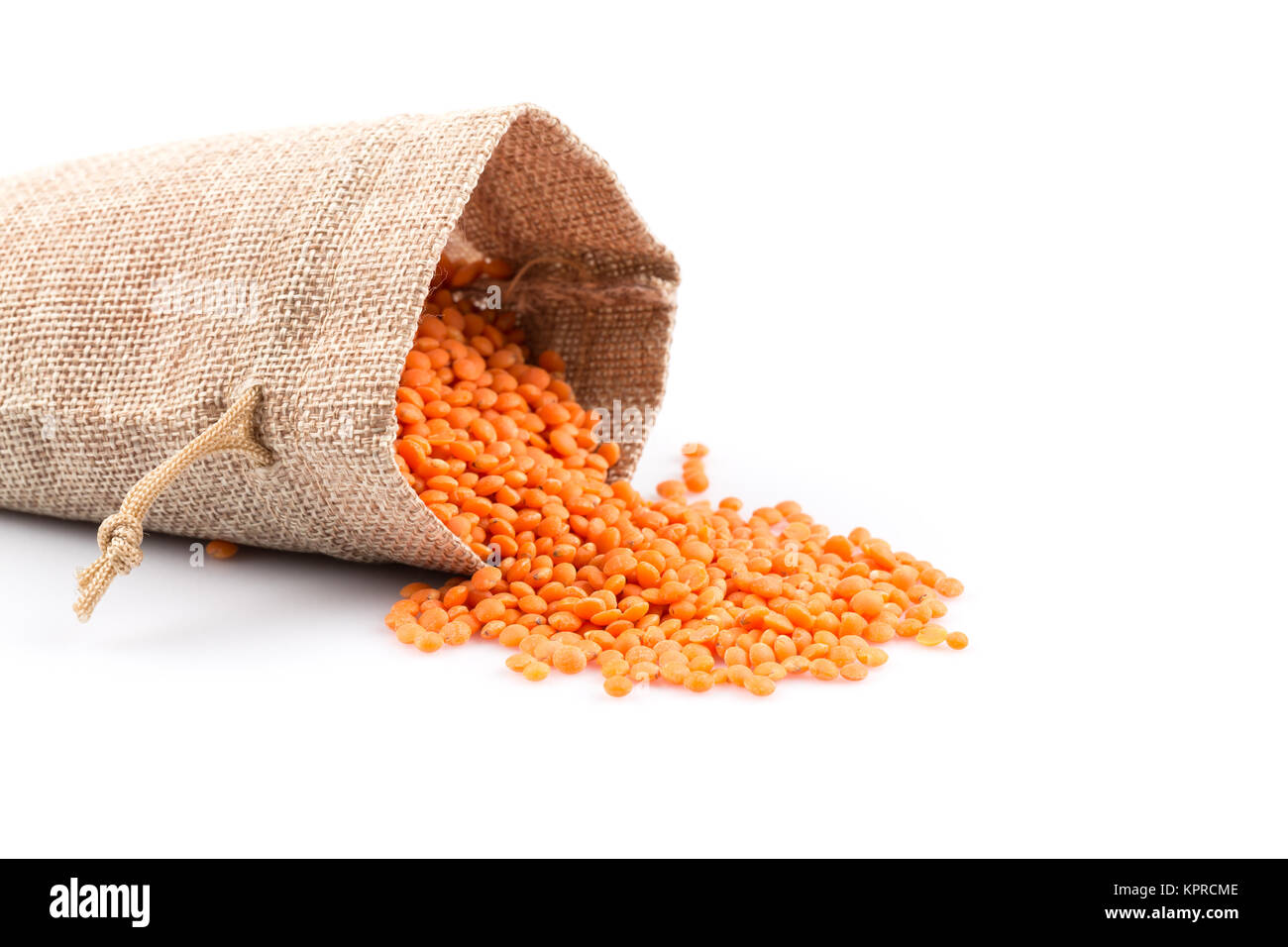Sack of red lentils isolated hi-res stock photography and images - Alamy