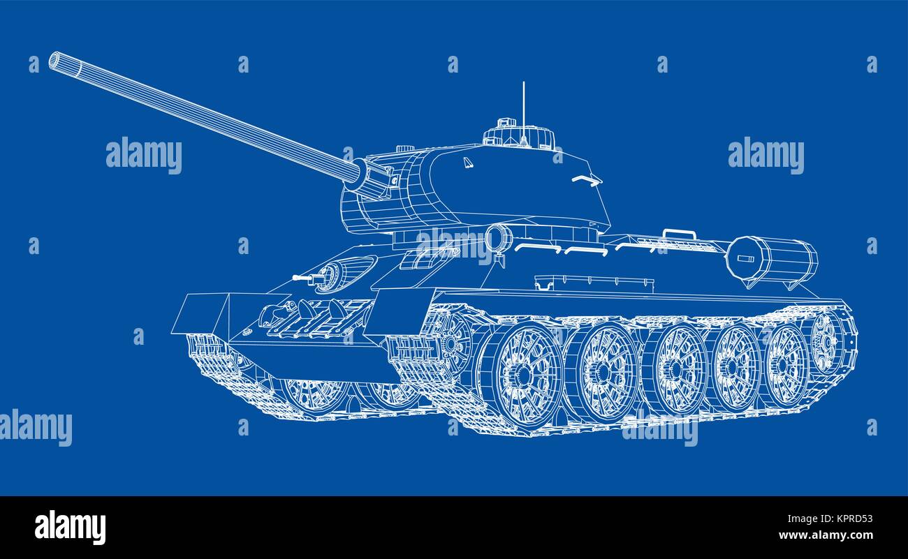 Blueprint of realistic tank Stock Vector Image & Art - Alamy