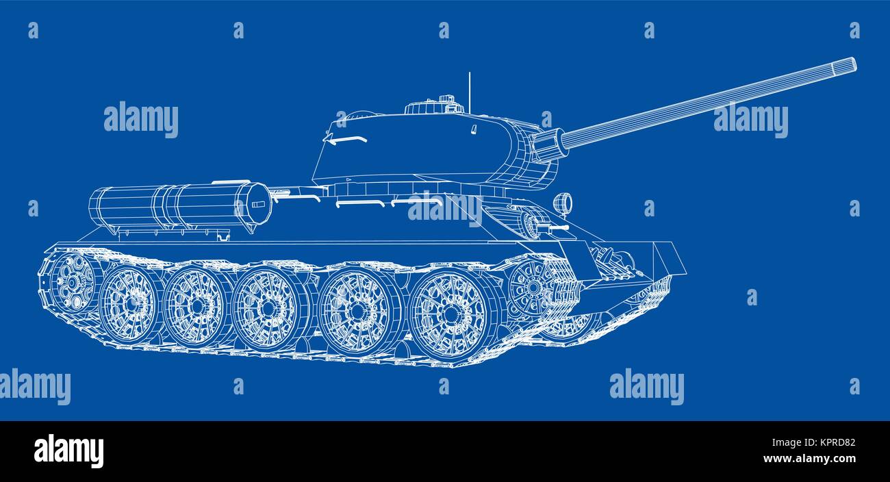 Blueprint of realistic tank Stock Vector Image & Art - Alamy