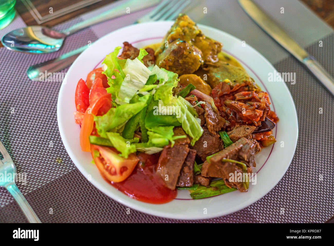 Meat with vegetables Stock Photo - Alamy