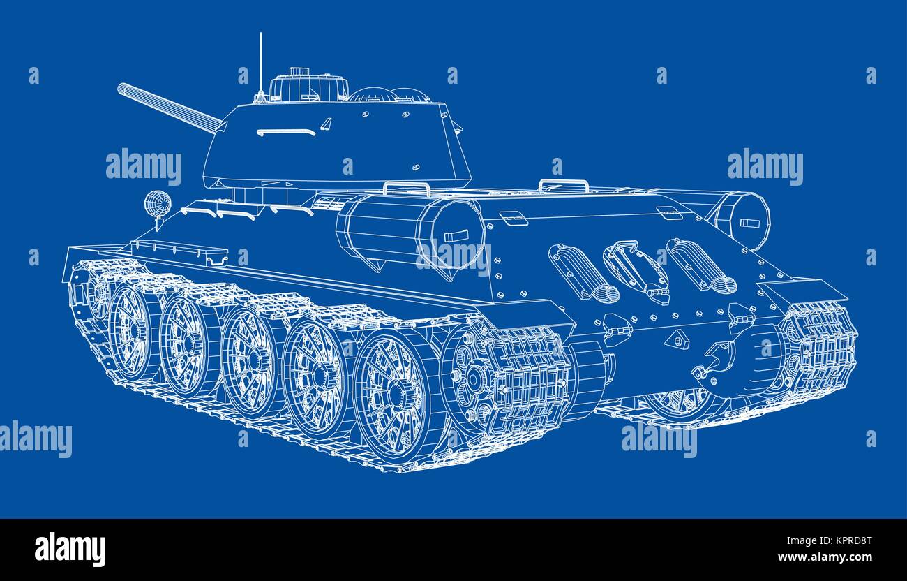 Blueprint of realistic tank Stock Vector Image & Art - Alamy