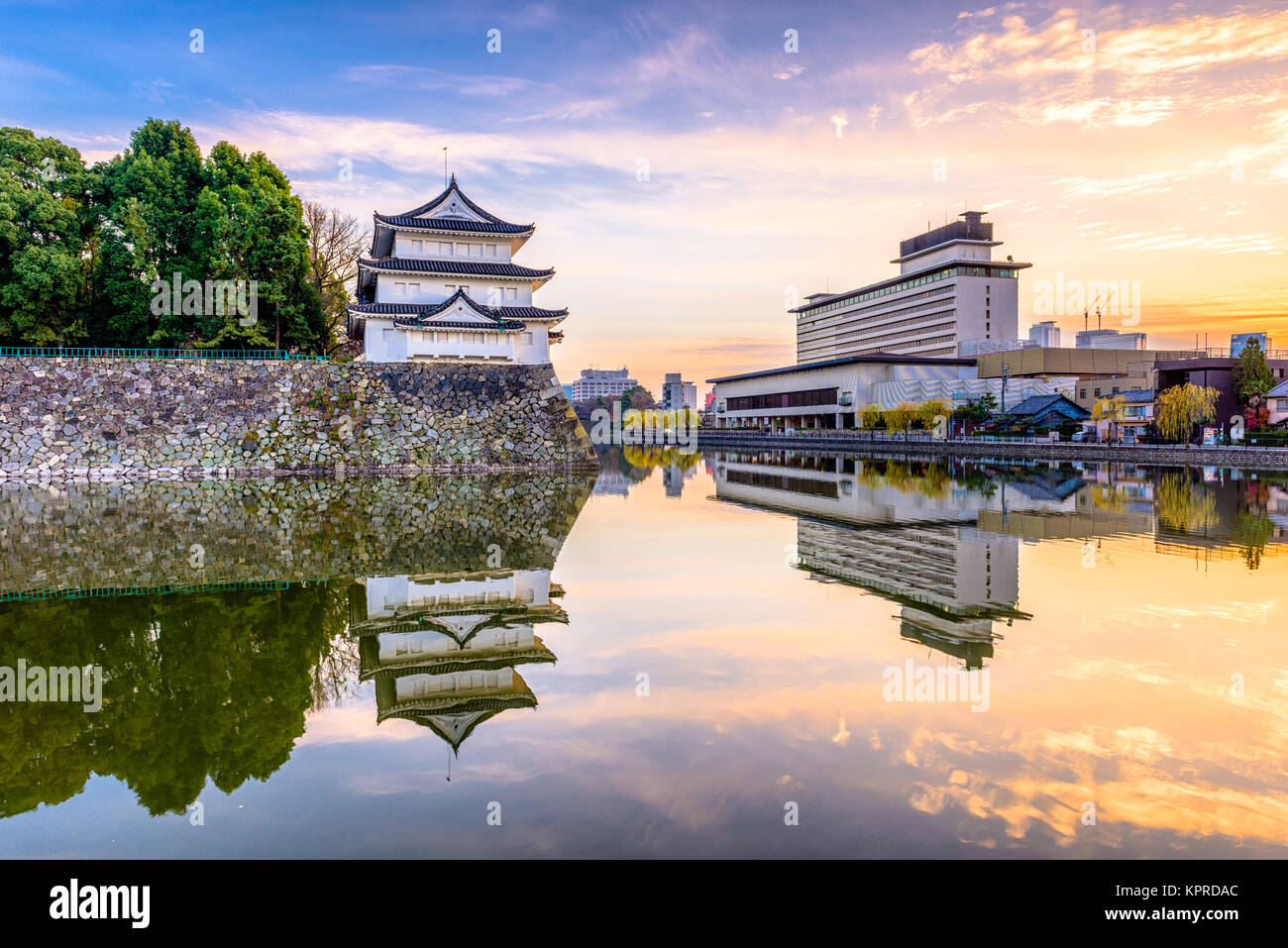 Nagoya, Japan castle moat at twilight Stock Photo - Alamy