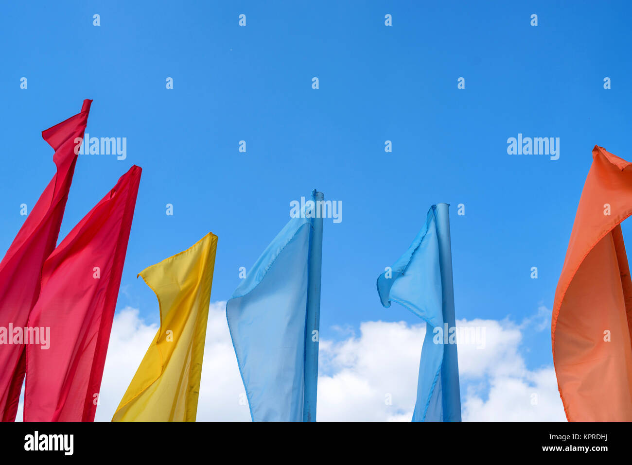 Many colorful flags over the blue sky Stock Photo - Alamy