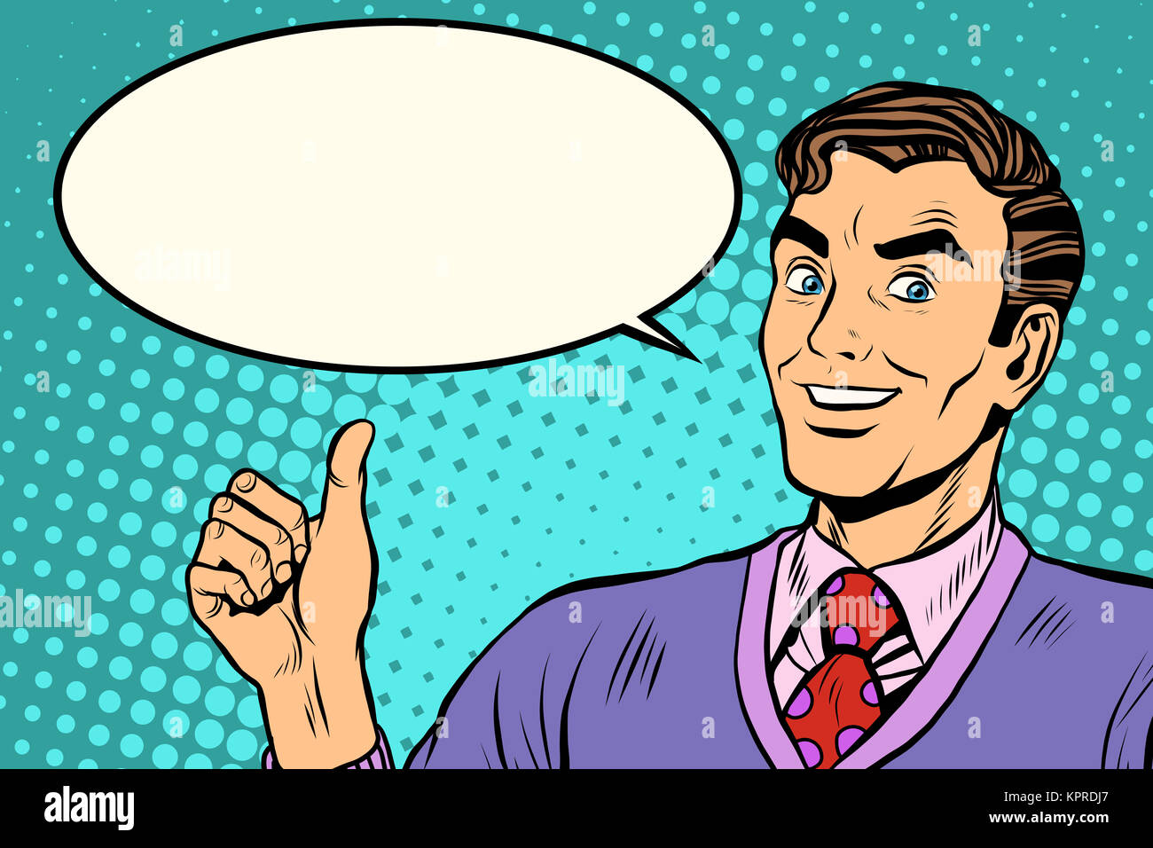 man like retro vector illustration Stock Photo - Alamy